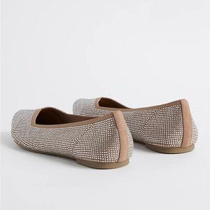 torrid | Shoes | Torrid Shoes Flats 8 9 Ww Wide Tan Rhinestone ...